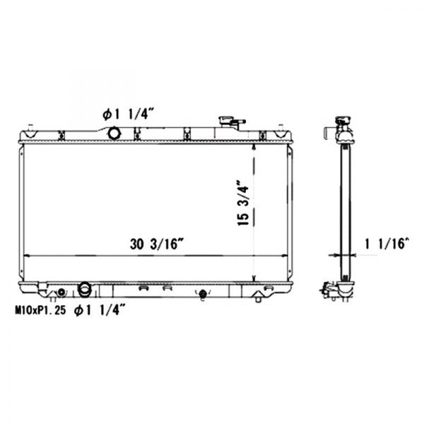 2016 Acura TLX 3.5L V6 Radiator - Automatic — RadiatorNow